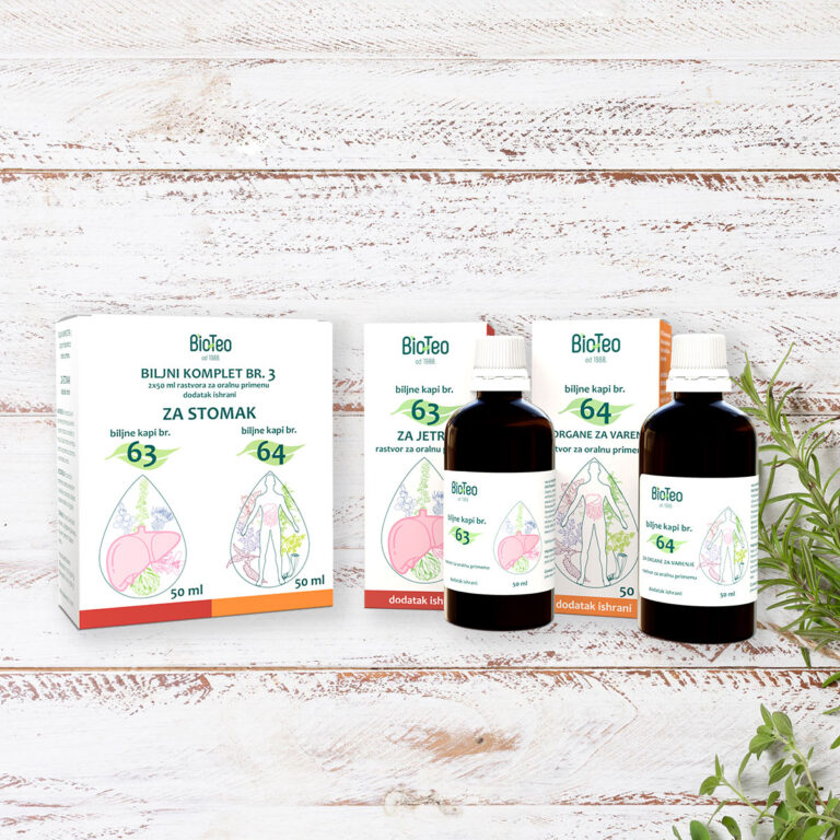 Bio-Teo Biljni komplet br.3 ZA STOMAK 2x50ml oralni rastvor